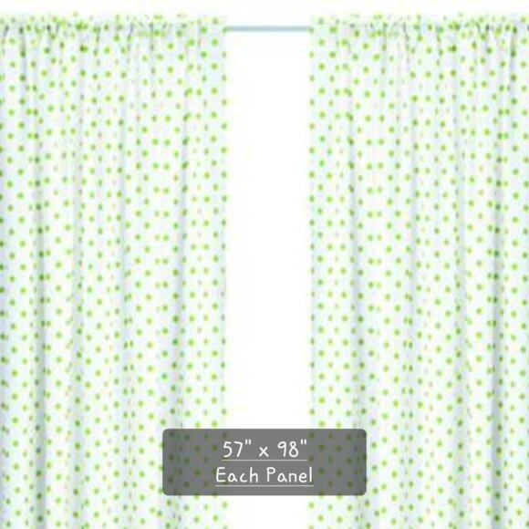 IKEA | Accents | Gronska Prickar Semisheer White Curtain Green Dots ...
